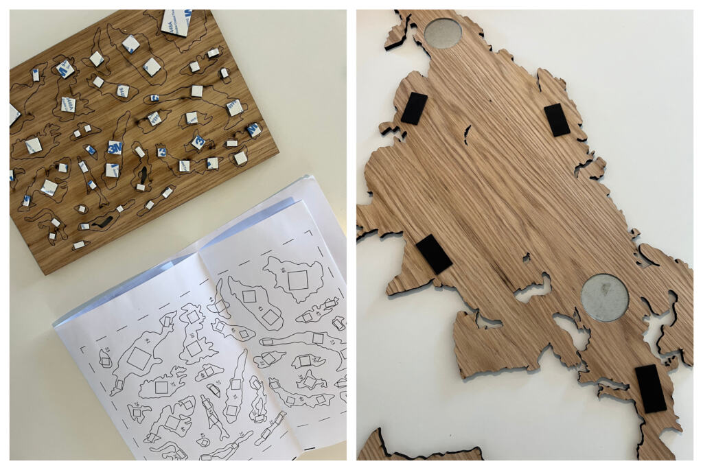 Anmeldelse - Verdenskort i træ fra World In Wood - Helles Univers
